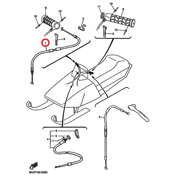 Тросик газа Yamaha 83R-26311-02-00